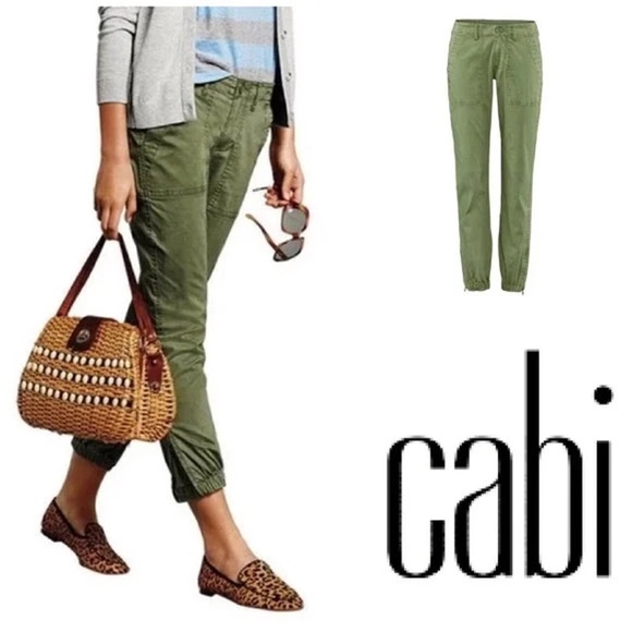 CAbi | Pants & Jumpsuits | Cabi Size Traveler Cargo Jogger Pants Green ...